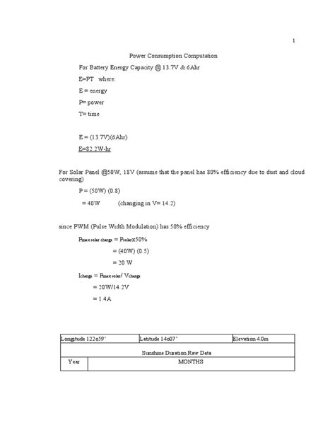 Power Consumption Computation Pdf Physical Quantities
