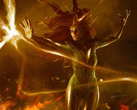 Jean Grey Phoenix Fan Art Michael Broussard Dark Phoenix Concept