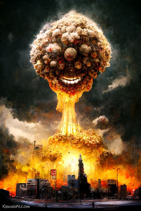 Cute Monstrous Nuclear Explosion Creatures Using Midjourney Kawaii Ai