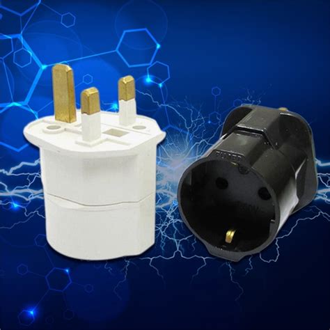 Eu To Uk Plug 2 Pin To Uk 3 Pin Plug Conversion Socket Adapter Plug