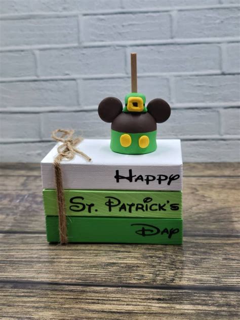 Disney St Patricks Day Mini Book Stack St Pattys Day Decor St