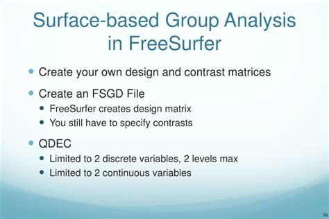 Ppt Surface Based Group Analysis In Freesurfer Powerpoint