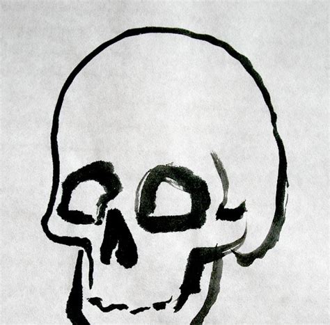 92 Sumi E Skull