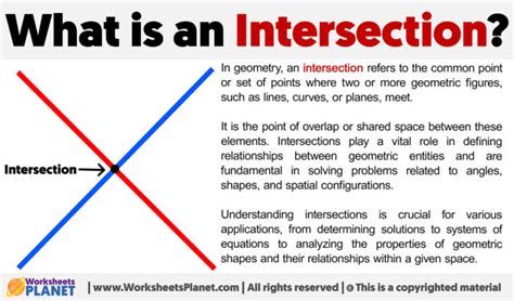 what is an intersection definition of intersection
