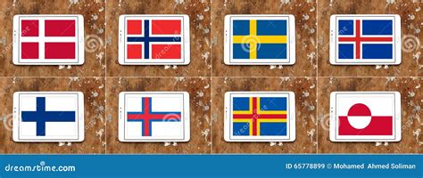 Nordic Flags Stock Image Image Of Greenland Countries 65778899