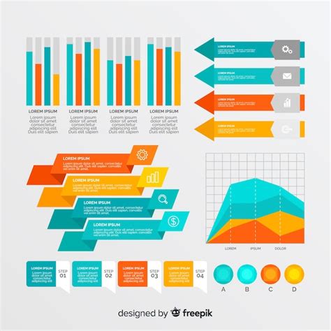 Free Vector Flat Infographic Element Collection