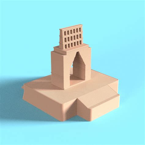 Arch Of Kabah Yucatan Mexico By Miniworld3d Download Free Stl Model