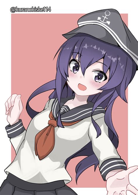 Kurano Kisuke Akatsuki Kancolle Kantai Collection Highres 1girl Anchor Ornament Black