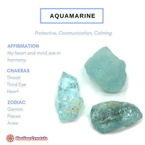 Aquamarine Resonates To The Energy Of The Ocean Helping The Holder To