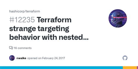 Terraform Strange Targeting Behavior With Nested Modules · Issue 12235 · Hashicorpterraform
