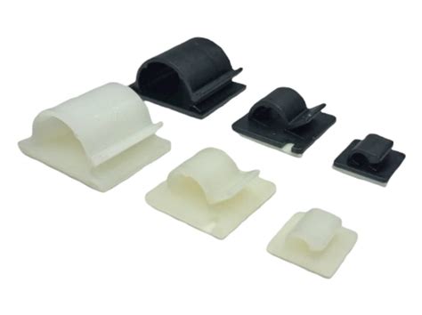 3m Nylon Cable Clips Self Adhesive Wire Conduit White And Black 16mm 25mm