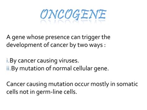 Oncogene Activation Ppt