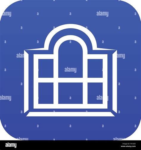 Beautiful Window Frame Icon Blue Vector Stock Vector Image And Art Alamy