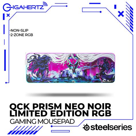 SteelSeries QCK Prism Neo Noir Limited Edition Cloth RGB Gaming ...