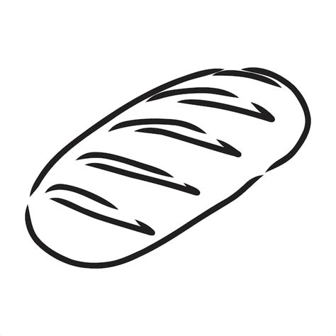Premium Vector Loaf Of Bread Vector Black Hand Drawn Vintage