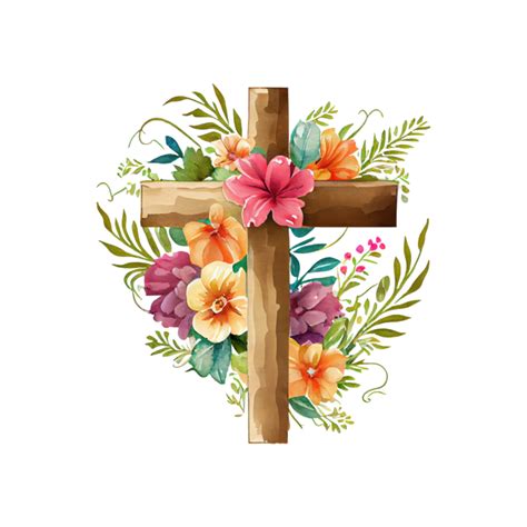 Cross With Flowers Pngs For Free Download