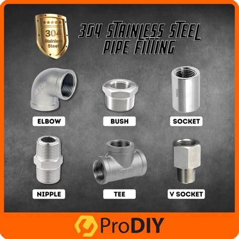 Stainless Steel Pipe Water Pipe 304 12 Inchi Socket Bush Tee Nipple Elbow Pipe Connector Lazada