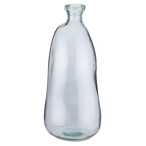 Vaas Charlotte Blauw Gerecycled Glas 51xø22 Cm Leen Bakker