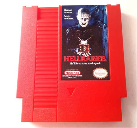 Hellraiser Nintendo Nes Custom Video Game Cartridge Shell Etsy