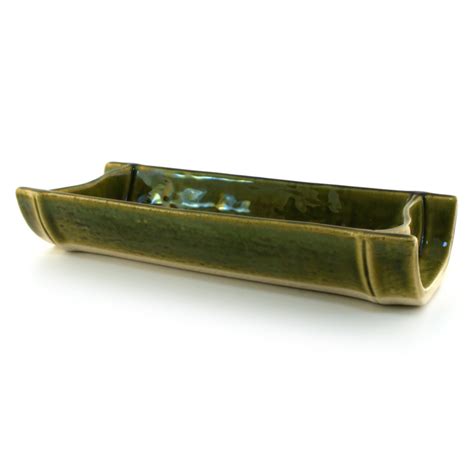 Japanese Rectangular Sushi Plate Take Green