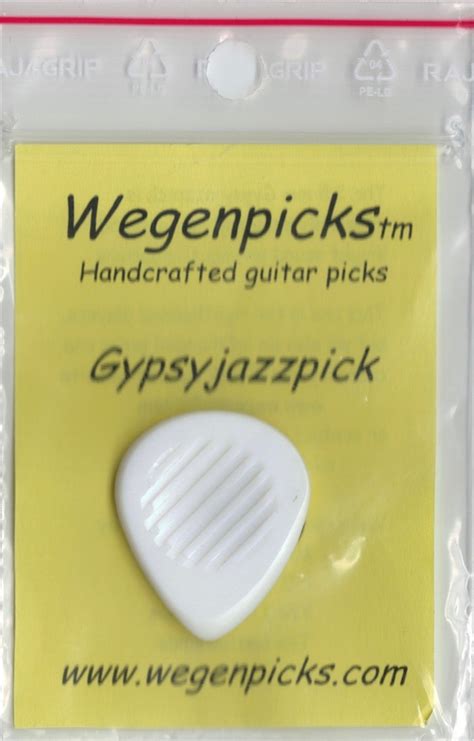 The Original Wegen Gypsy Jazz Guitar Pick 35mm White Django Guitars Usa