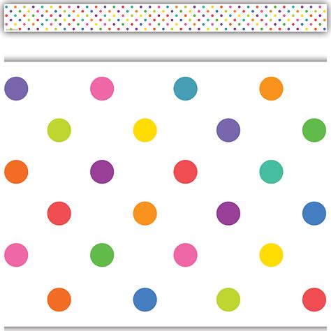 Colorful Dots Straight Border Trim Tcr8325 Teacher Created Resources