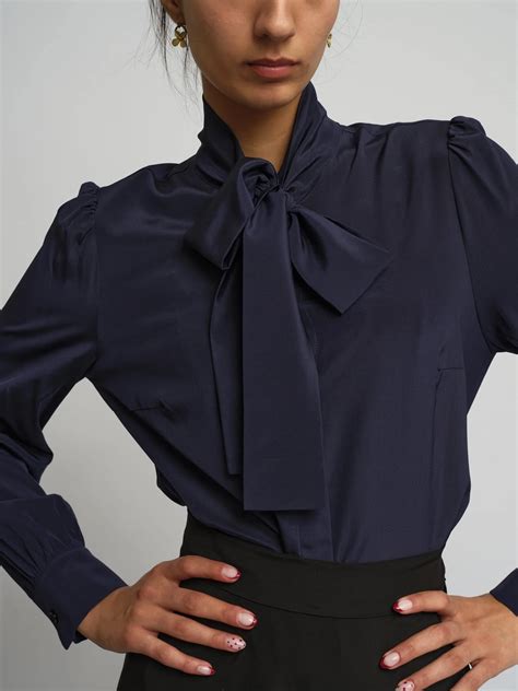 Greta Julie Silk Pussy Bow Blouse — Ufo No More