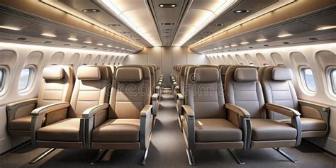 Luxury Airplane Cabin Interior Design Comfortable And Spacious Seating