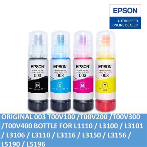 Brand Epson Model 003 Tanda Yang Boleh Digunakan Pencetak Epson