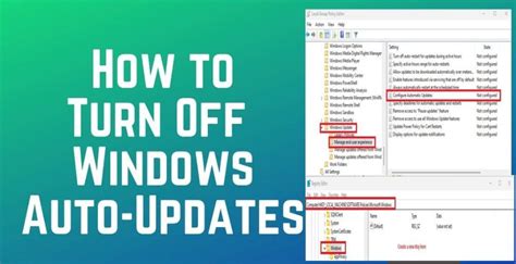 Turn Off Automatic Windows Updates Via The Registry And Gpo
