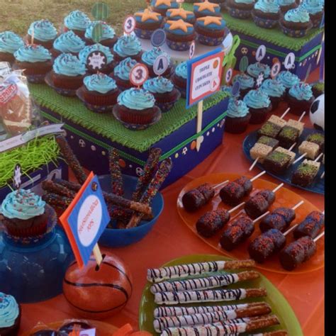 Sports Dessert Table By Art De Chocolat Tx Superbowl Desserts