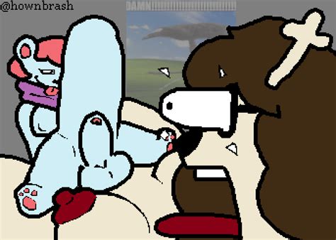 Rule 34 Bear Bell Mellaroo64 Blue Body Blue Fur Brown Hair Bulging