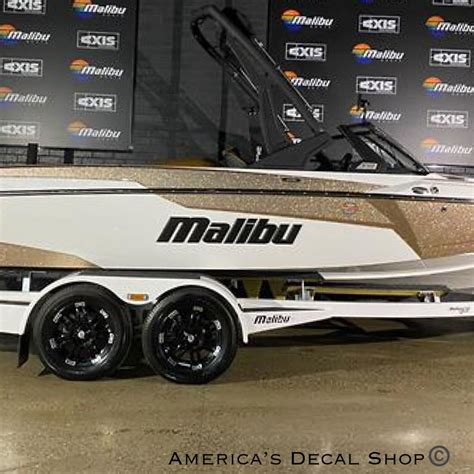 Malibu Boat Yacht Decals 2pc Set Vinyl High Quality New 40” Oem Decals
