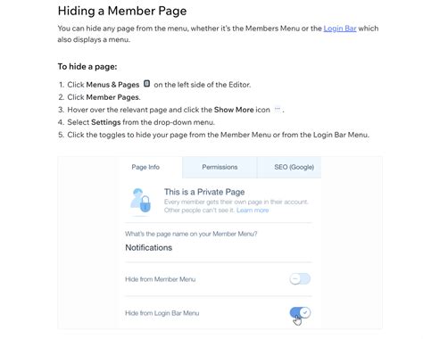 Members Area Auto Hide Page With Status Ask The Community