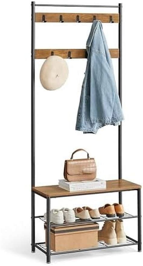 Vasagle Coat Rack Hall Tree With Shoe Storage Bench Entryway Bench