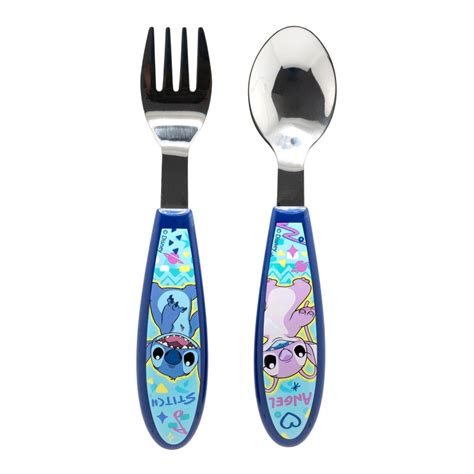 Disney Stitch 2 Piece Cutlery Set Spoon And Fork Pierre Stationery