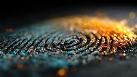 Digital Fingerprint Showcasing Futuristic Biometric Security Technology
