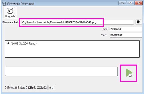 Updating LG P Firmware SparkFun RTK Everywhere Product Manual
