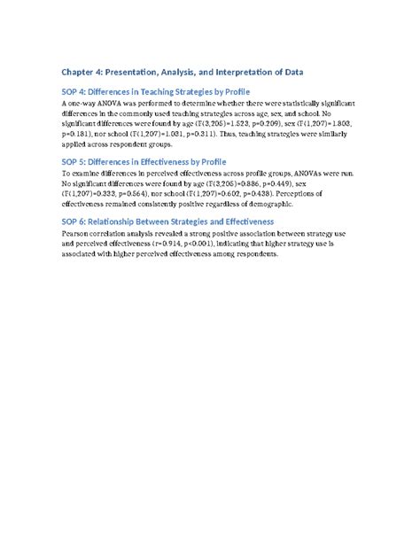 Chapter 4 Data Presentation And Analysis Teaching Strategies