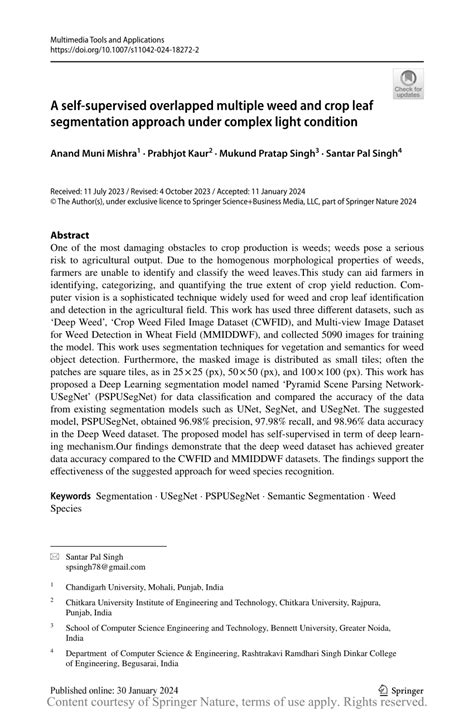 A Self Supervised Overlapped Multiple Weed And Crop Leaf Segmentation Approach Under Complex