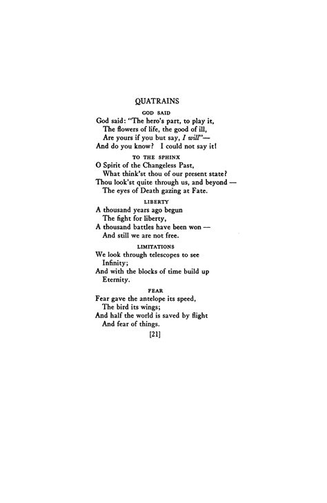 Quatrain Exemple