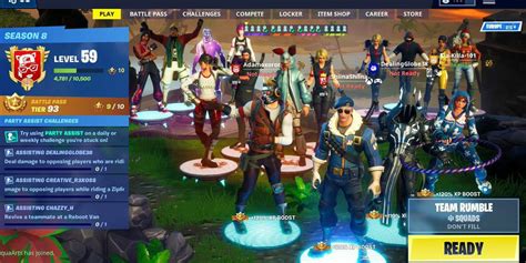 Squad Fortnite Lobby Season 4 What Lobby Did I Get Myself Into😂🥲