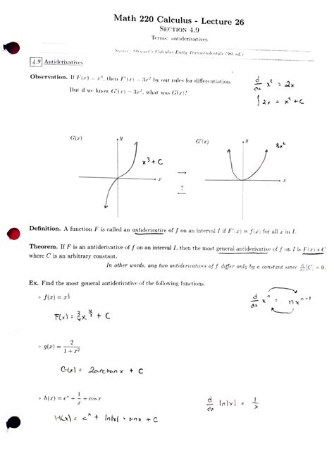 Lecture 26 Math 220 Calculus Lecture 26 Section 4 Terms