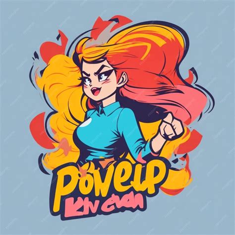 Premium Vector Girl Power Cartoon Vector Background