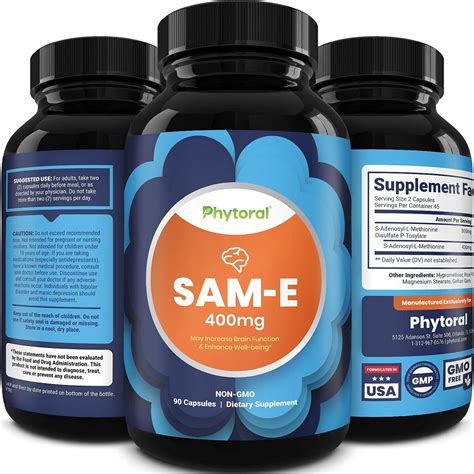 Pure Sam E Vitamin Supplement Sam E 400mg Memory Supplement For Brain Support Mood Boost Joint