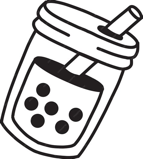 Premium Vector Hand Drawn Lovely Bubble Tea Illustration