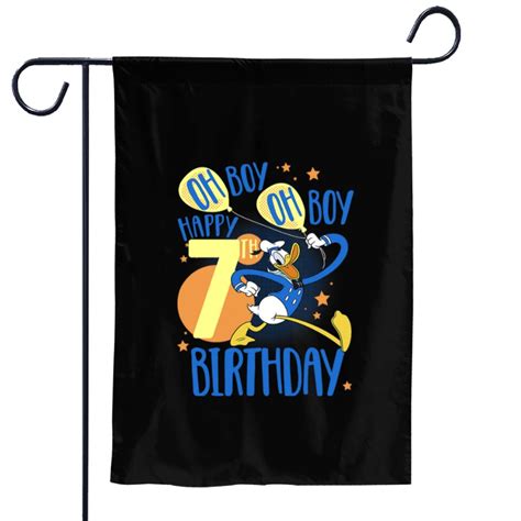 Disney Donald Duck Happy 7th Birthday Oh Boy Oh Boy House Flags Id