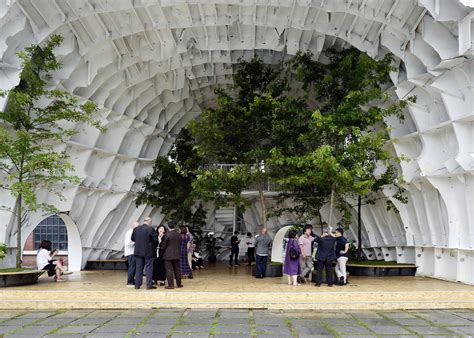 Rusty Ship Transformed Into Cavernous Pavilion In Seoul