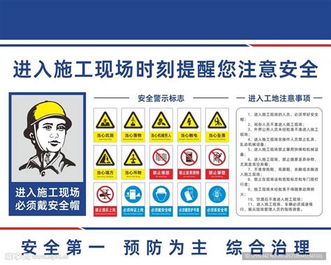 施工现场安全警示设计图广告设计广告设计设计图库昵享网nipiccn