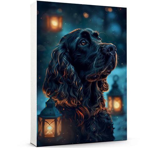 Cocker Spaniel Artwork Dog Colorful Poster Cocker Spaniel Dog Canvas